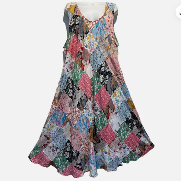 Funky Stuff | Dresses | Nwt Funky Stuff Floral Hippie Patch Boho Maxi ...